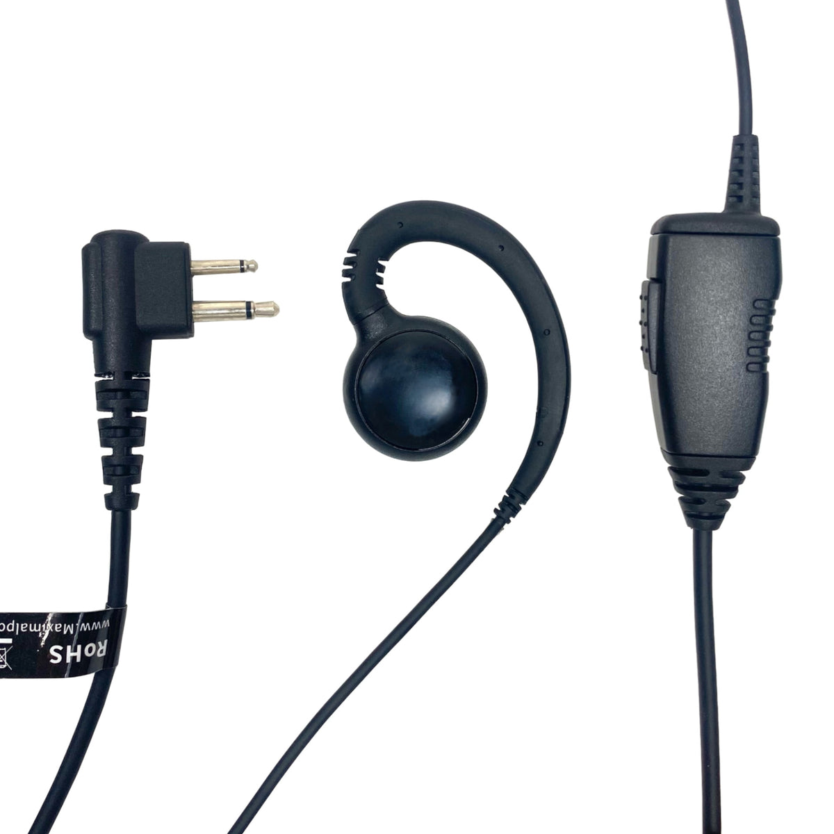 1-Wire C-Shape Swivel Earpiece Headset with PTT Button Mic for Motorol ...