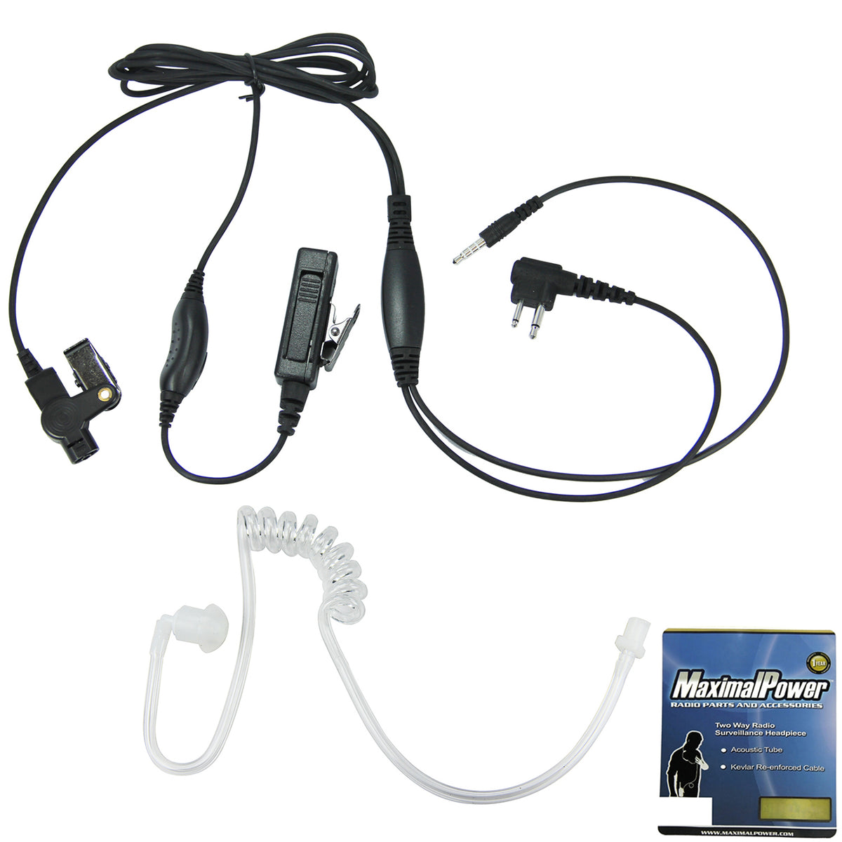 2-way Radio Surveillance Kit w/ 2-Pin Plug & 3.5mm Jack for MOTOROLA ...