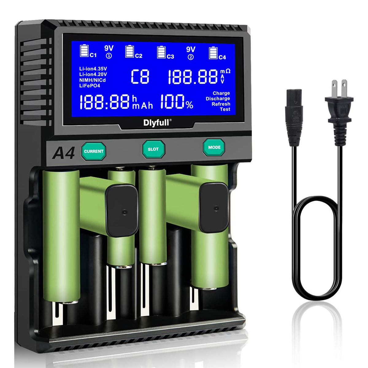Universal Smart Battery Charger with Smart LCD Display for Rechargeabl ...