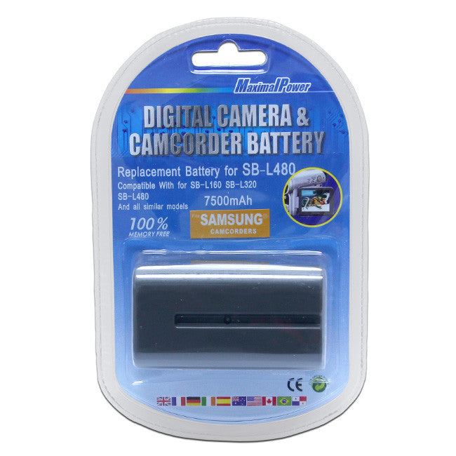 Camera Battery For SAMSUNG SB-L480 – MaximalPower